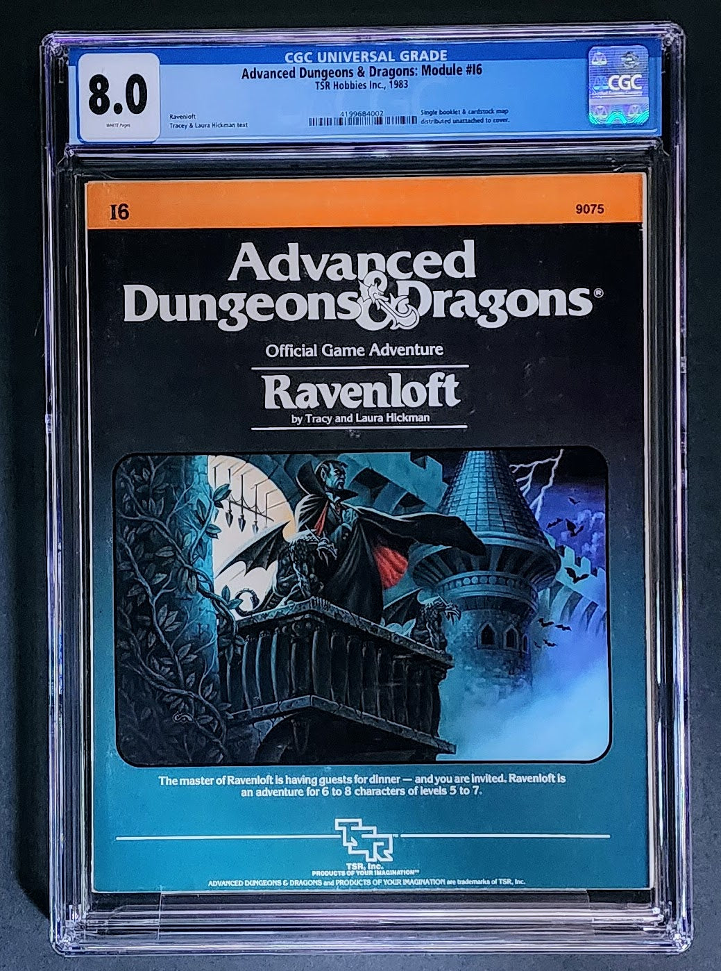 CGC 8.0 Advanced Dungeons & Dragons Ravenloft I6 Module (1983, FIRST P ...